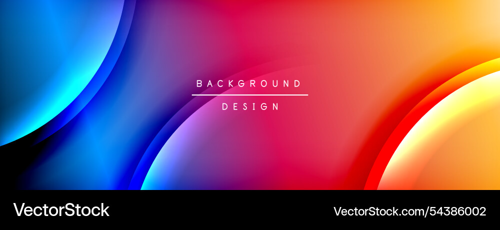 Bright rainbow style color gradient with curve Vector Image