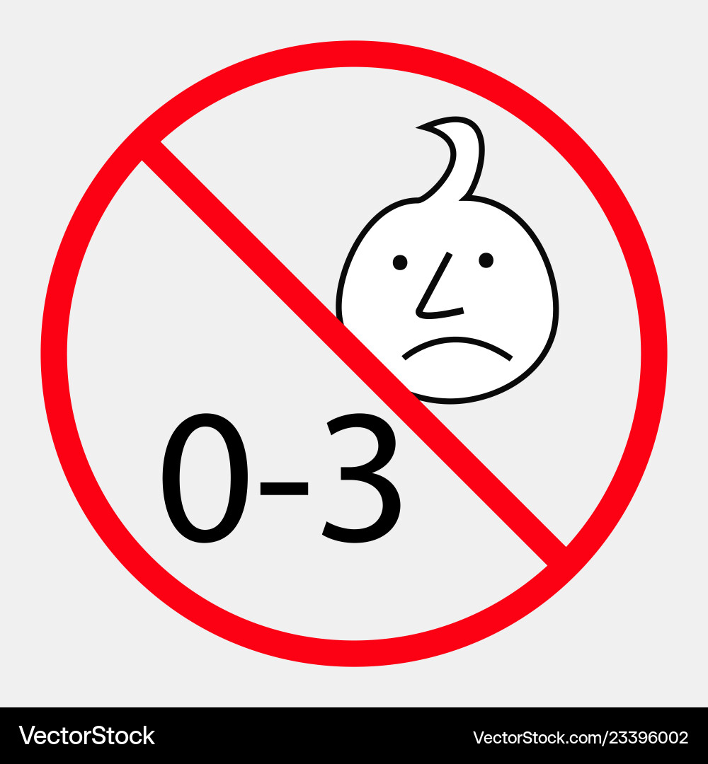 Choking hazard warning sign Royalty Free Vector Image