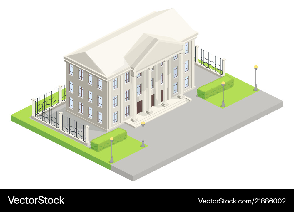 City hall parliament isometric Royalty Free Vector Image