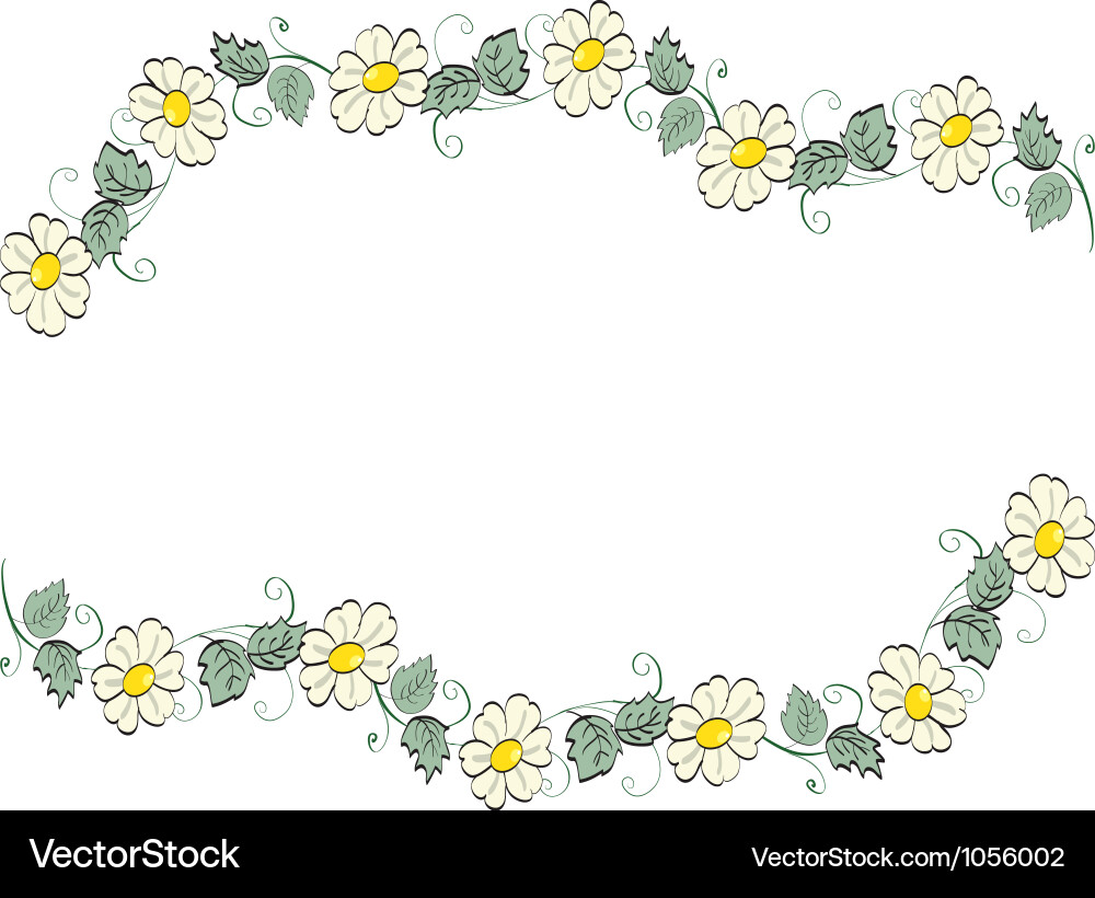 Flowers border Royalty Free Vector Image - VectorStock
