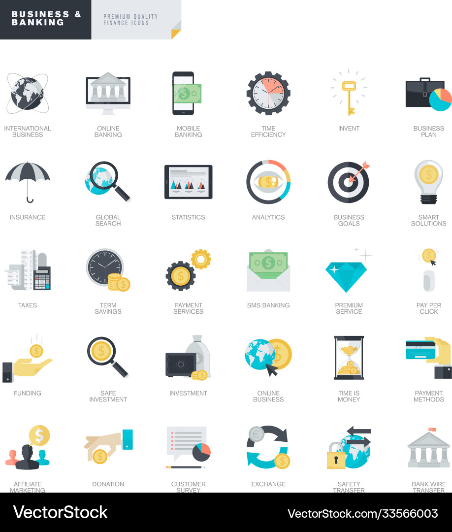 Business and banking Royalty Free Vector Image