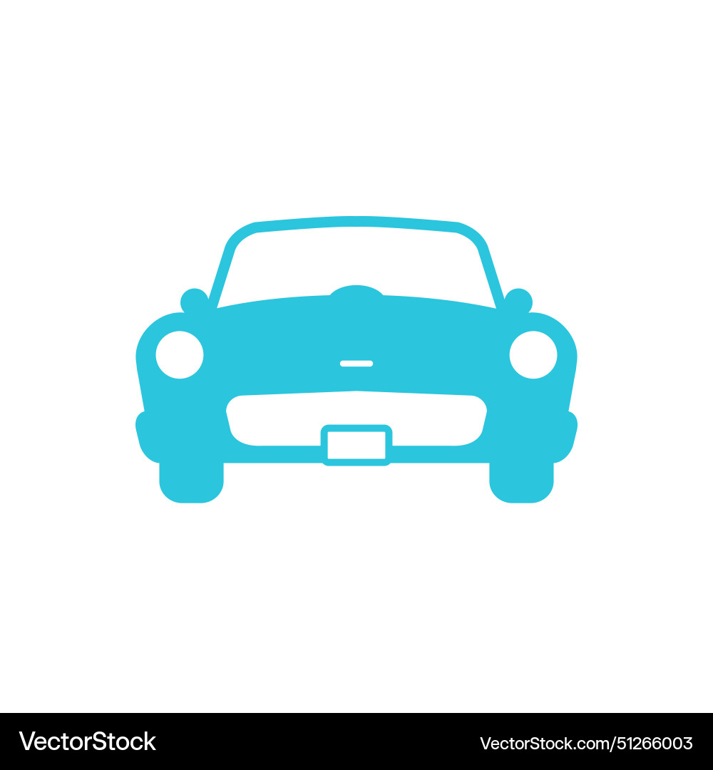 Car oldtimer cabriolet icon isolated on white Vector Image