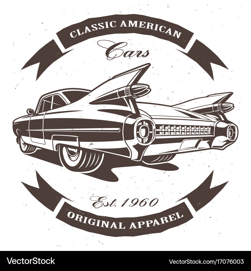 Classic American Muscle Car Royalty Free Vector Image