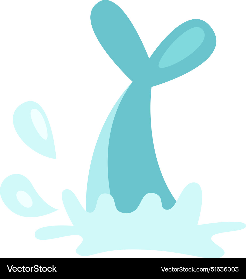 Dolphin diving into the water Royalty Free Vector Image