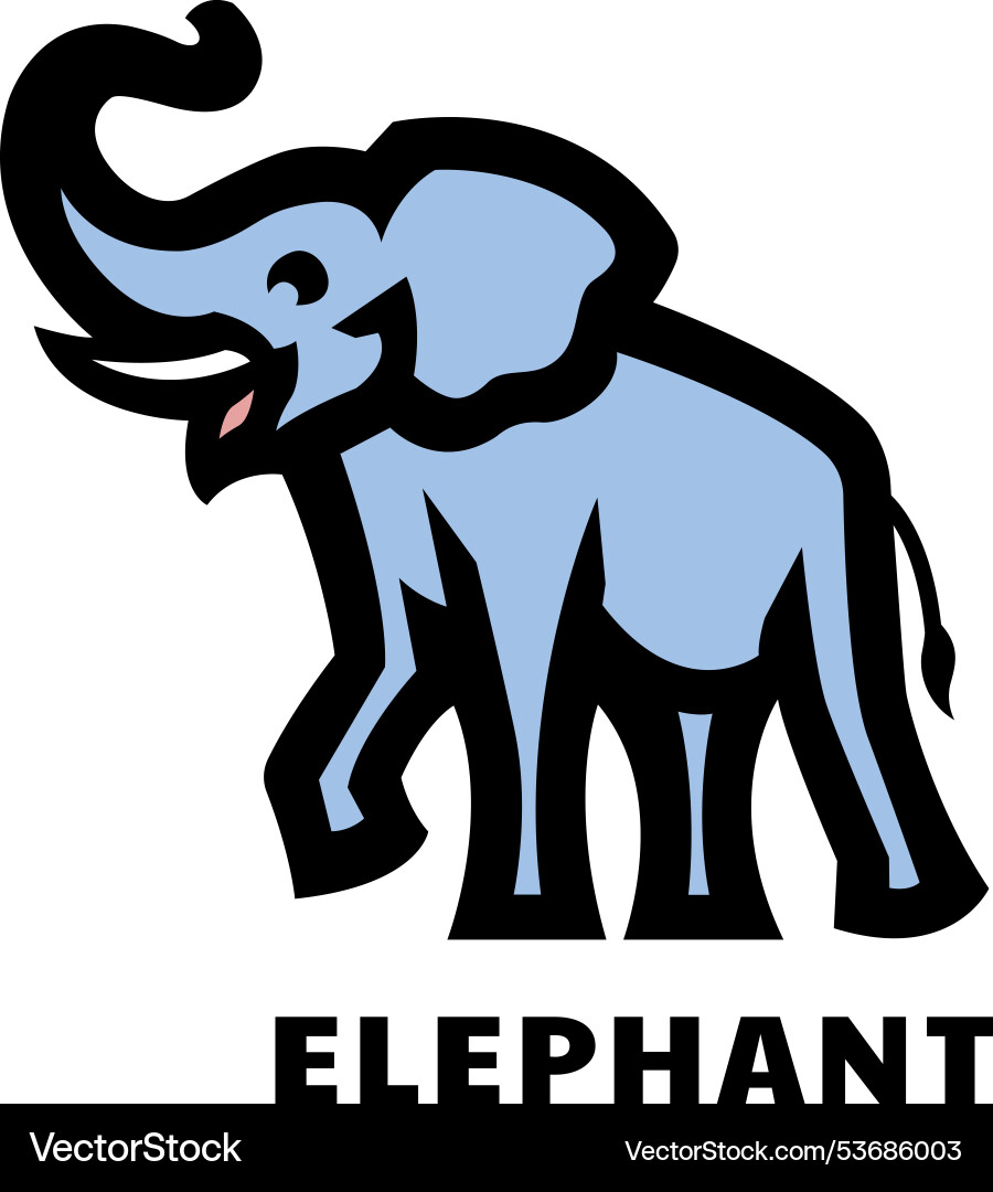 Elephant logo symbol Royalty Free Vector Image