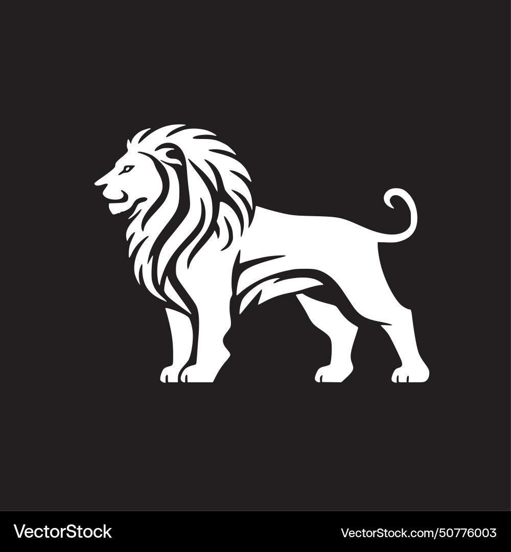 Lion - black and white isolated icon Royalty Free Vector