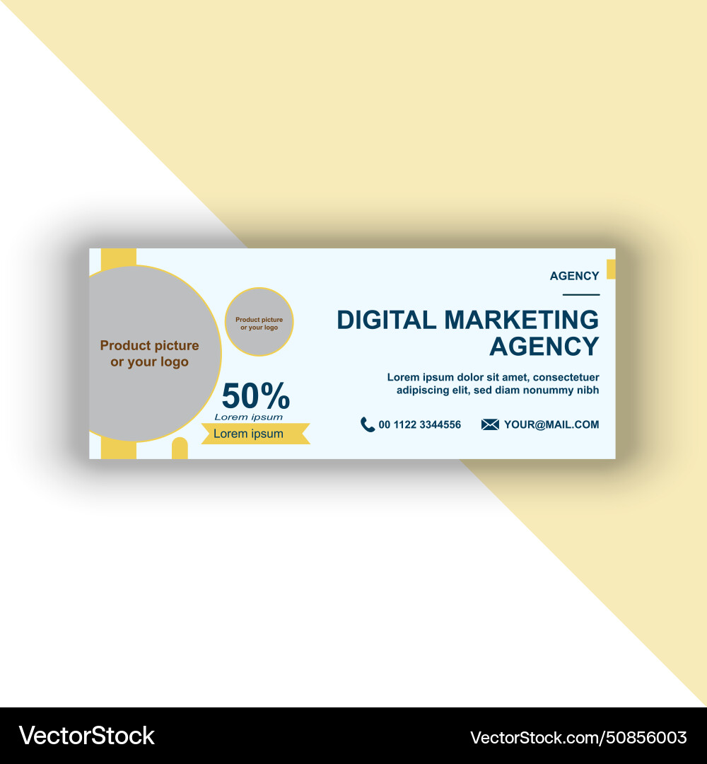 Marketing banner template Royalty Free Vector Image