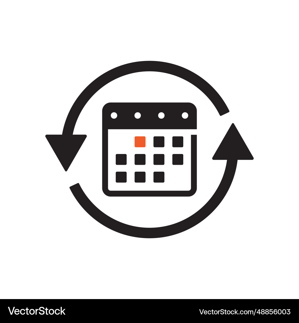 Monthly subscription automatic flat Royalty Free Vector