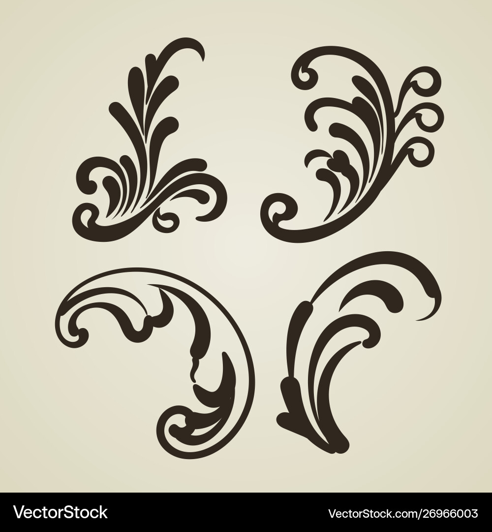 Ornamental elements Royalty Free Vector Image - VectorStock