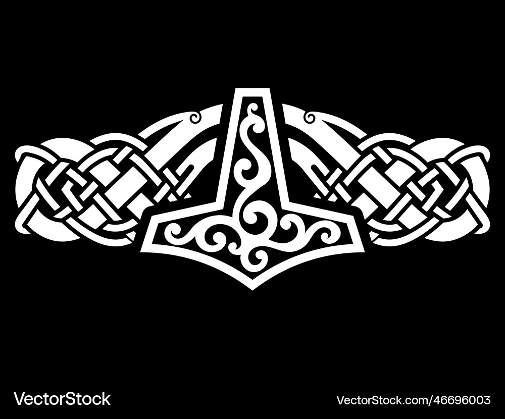 Thor's Hammer - Norse Symbol Royalty Free Vector Image