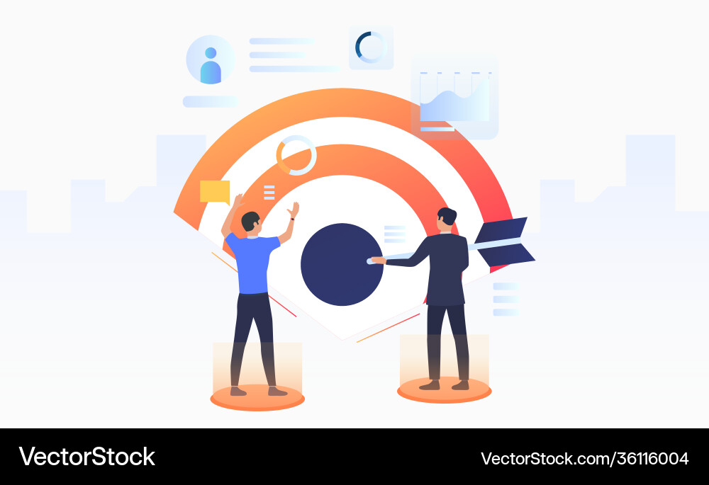 Business people setting company target Royalty Free Vector