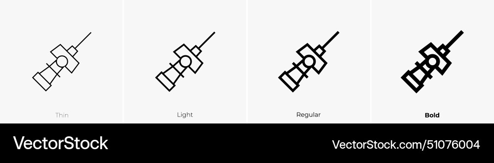 Cannula icon thin light regular and bold style Vector Image