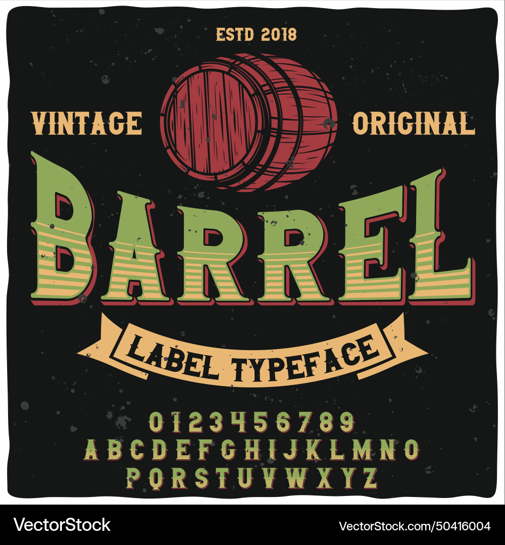 Good handcrafted font for any label design Vector Image