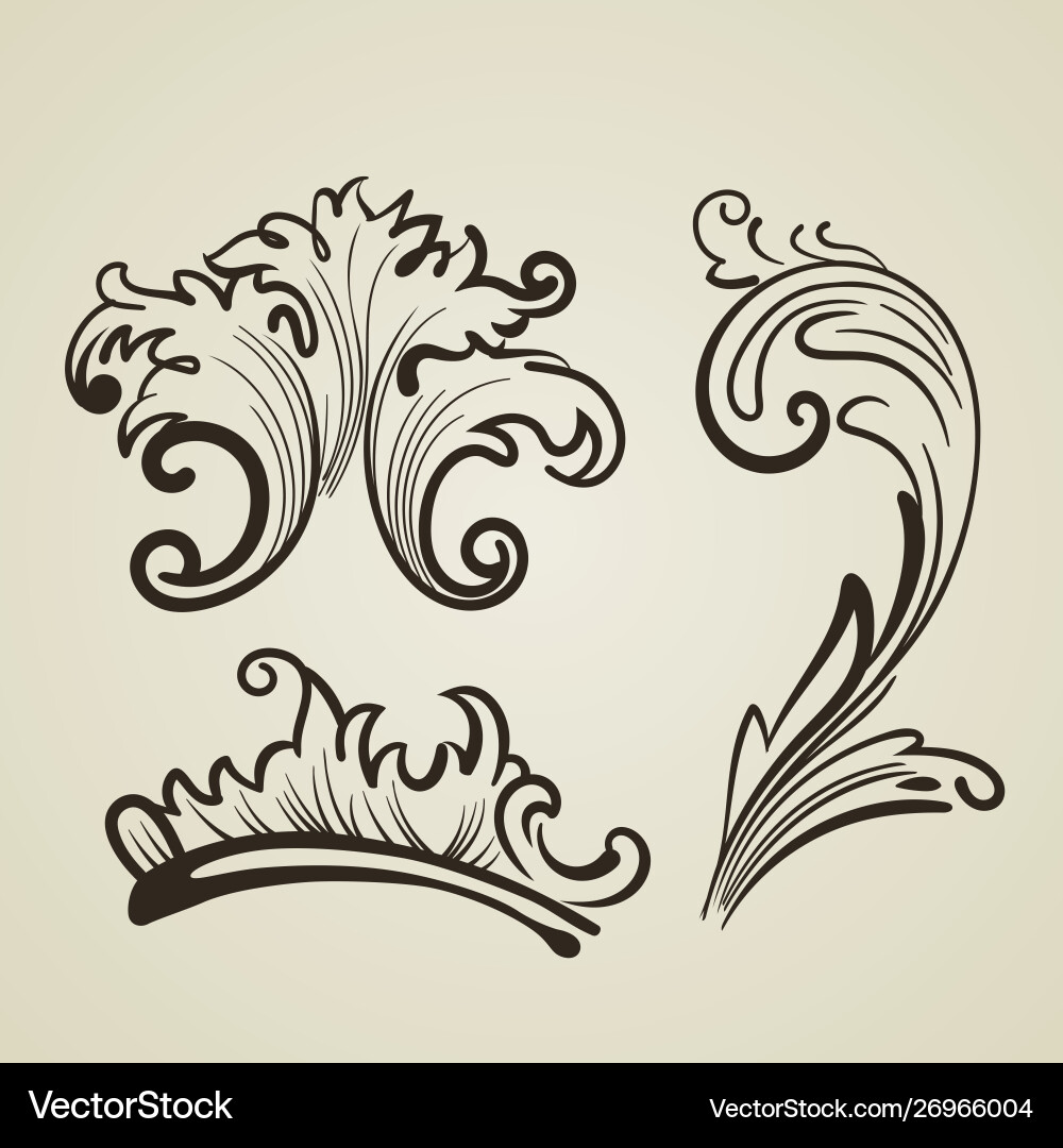 Ornamental elements Royalty Free Vector Image - VectorStock