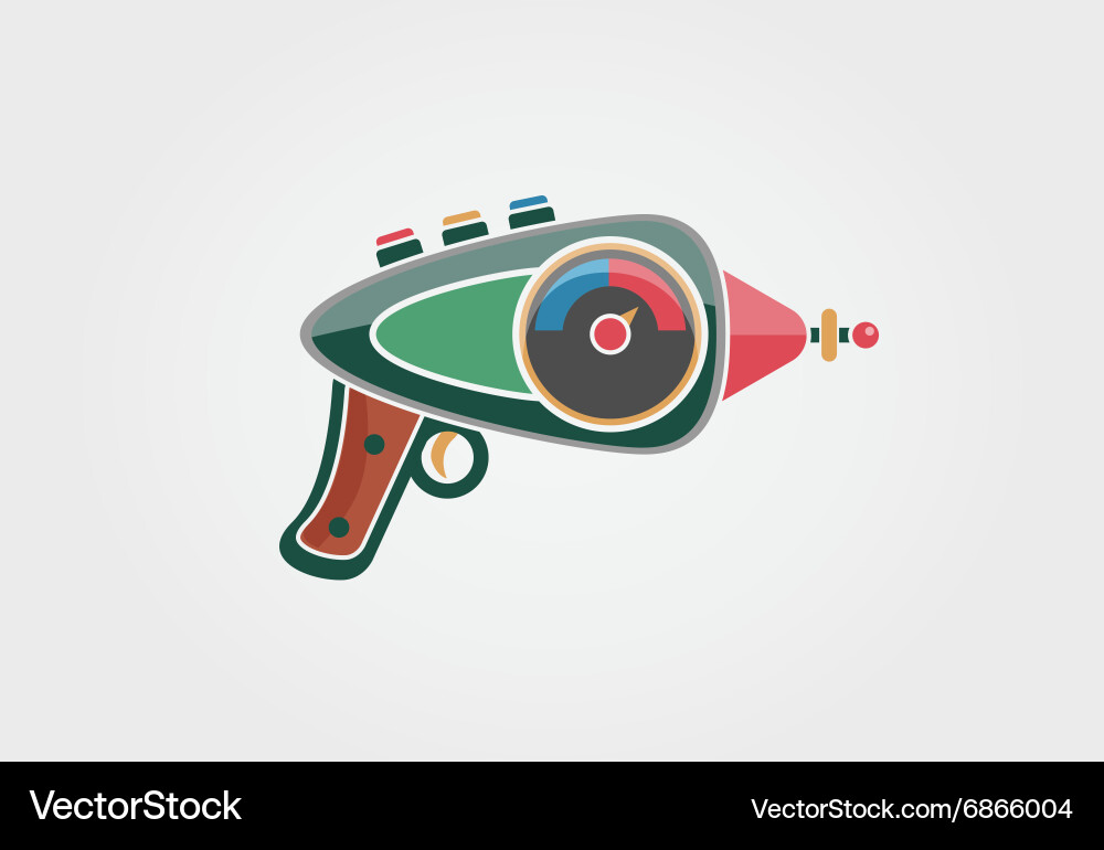 Ray gun cartoon supergun Royalty Free Vector Image