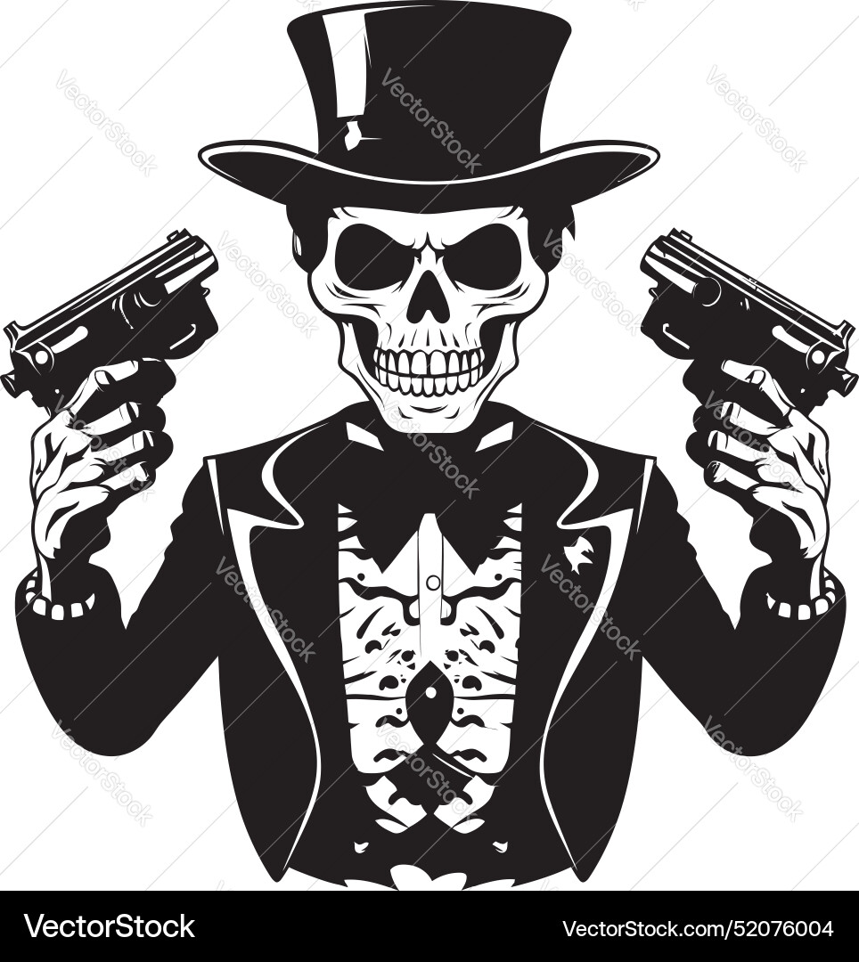 Rifle revenant skeleton armed with guns bonefire Vector Image