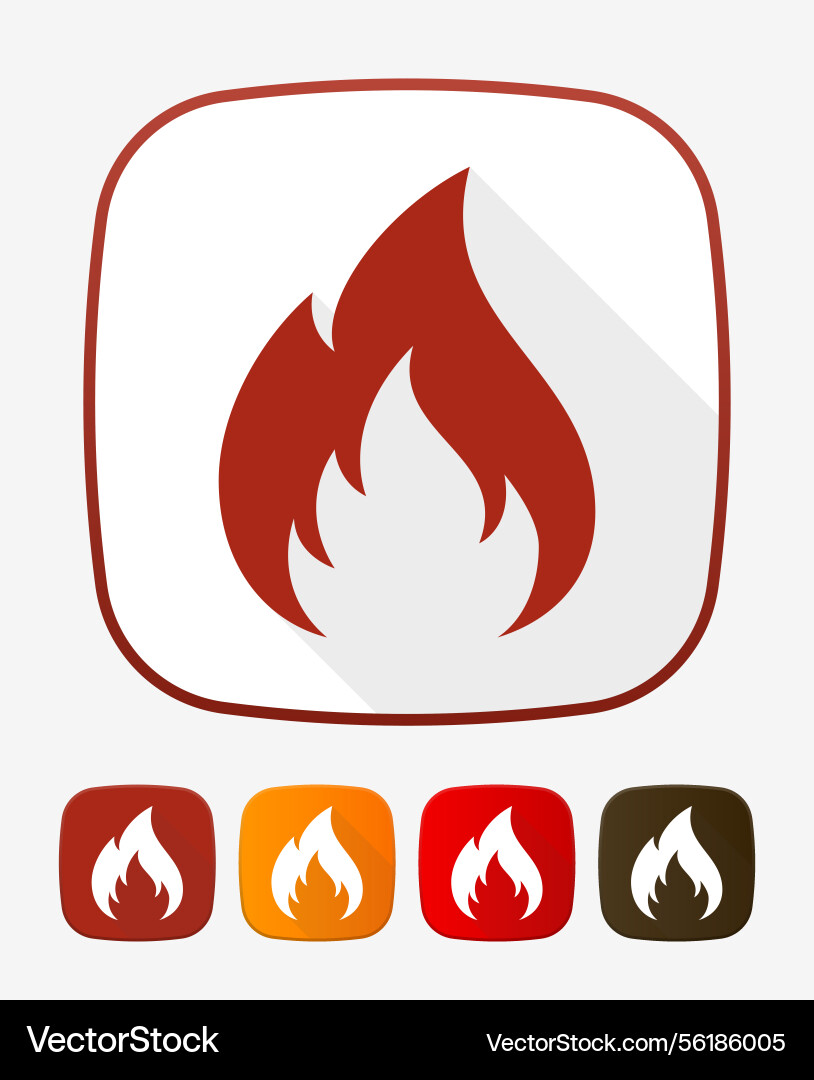 Flammable symbol packaging sign and label Vector Image