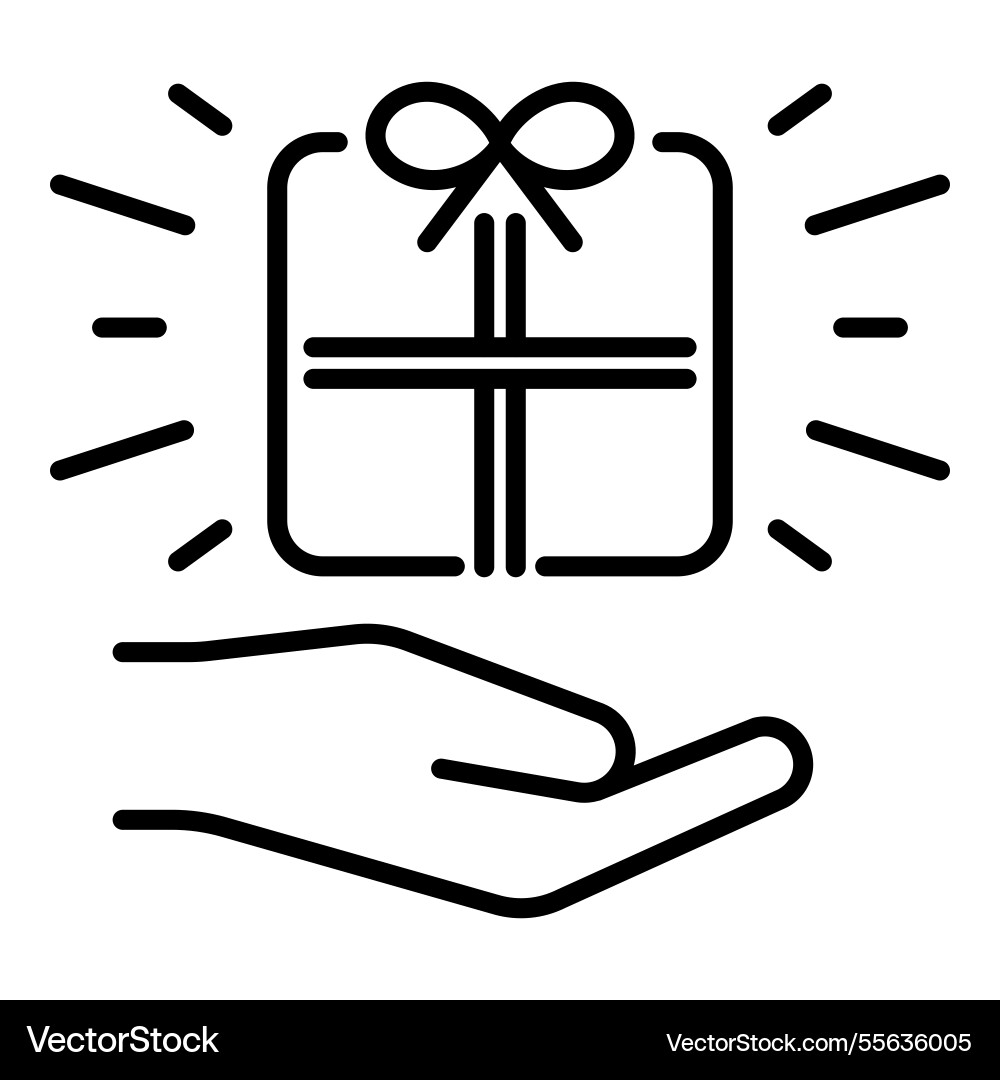 Giving line icon Royalty Free Vector Image - VectorStock