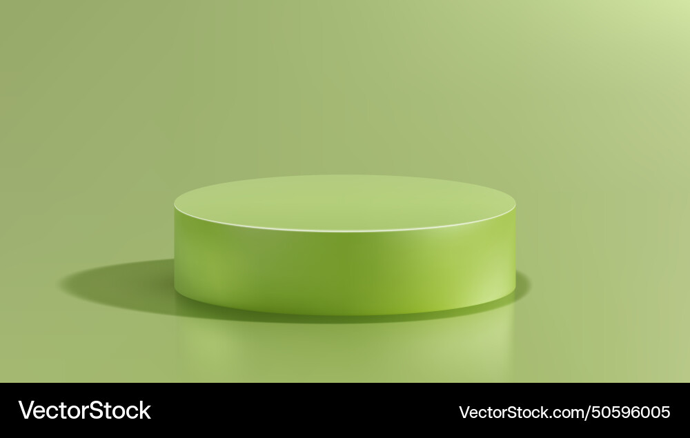 Green single stage podium on abstract background Vector Image