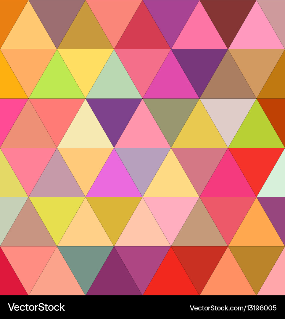 Happy triangle mosaic background design Royalty Free Vector