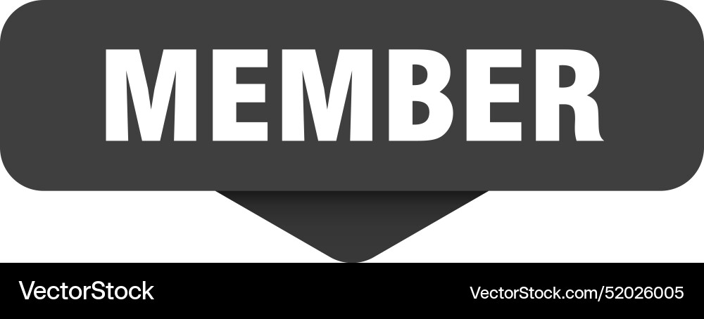 Member sticker sign on transparent Royalty Free Vector Image