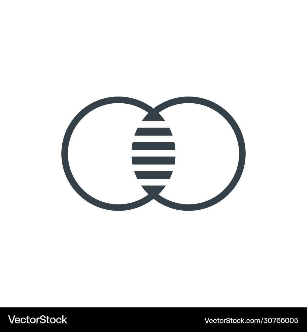 Merge icon combine line thin consolidate concept Vector Image