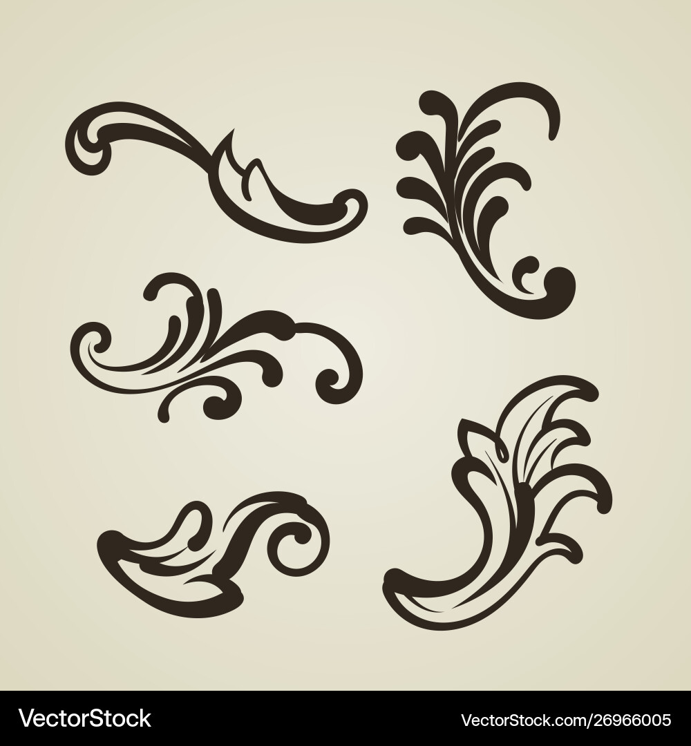 Ornamental elements Royalty Free Vector Image - VectorStock