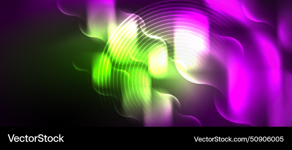 Shiny color neon glowing design Royalty Free Vector Image