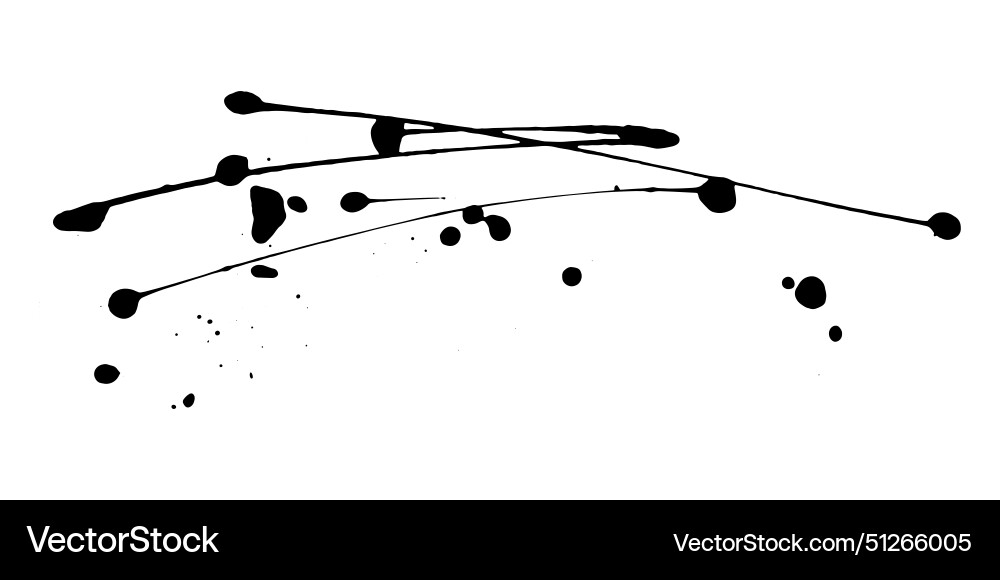 Underline hand drawn paint template for text Vector Image