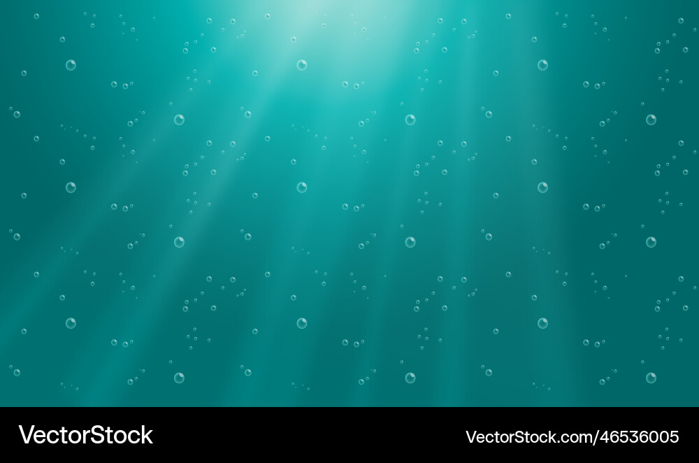 Underwater background with water bubbles Vector Image