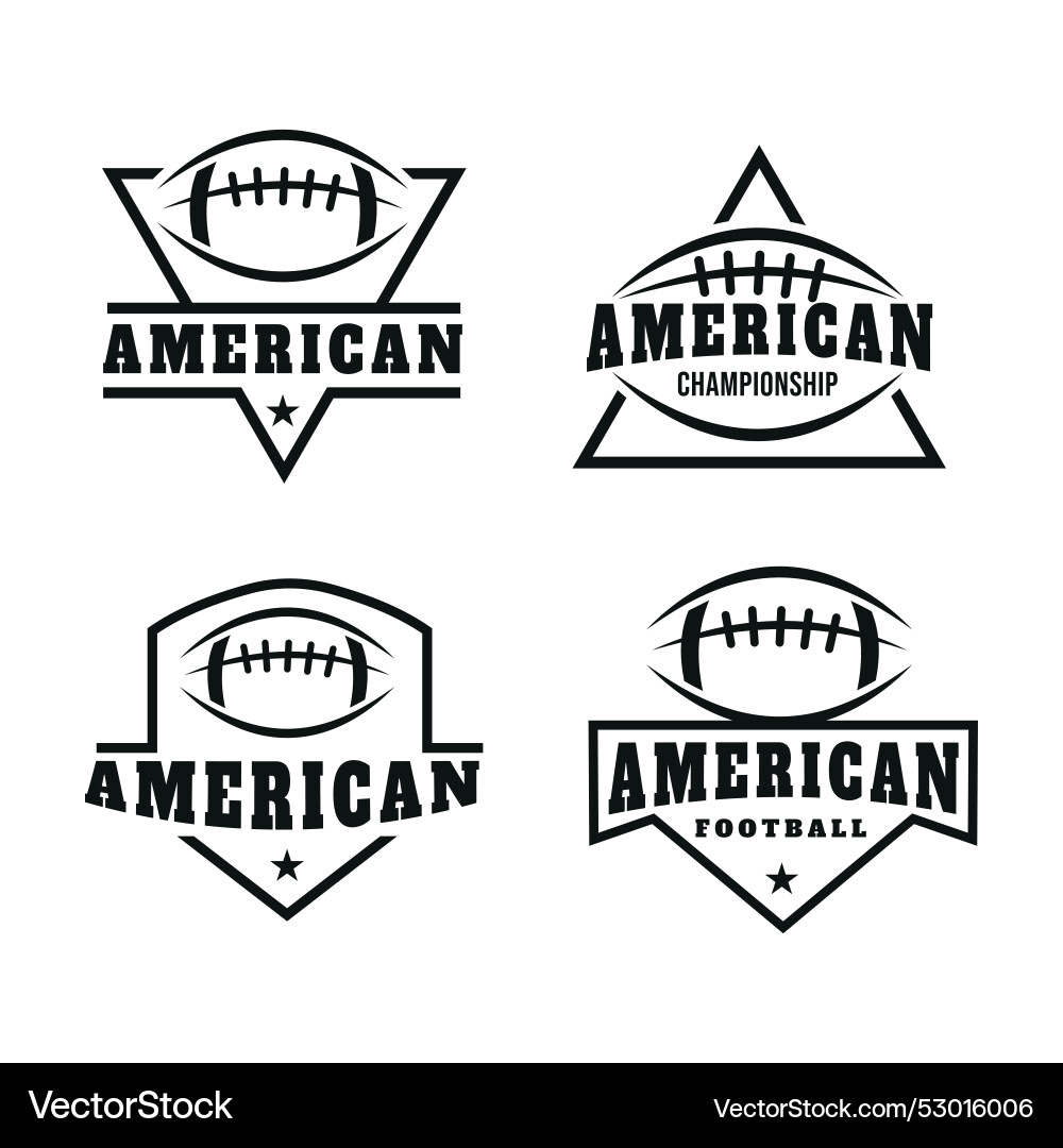 Classic vintage retro set design with american Vector Image