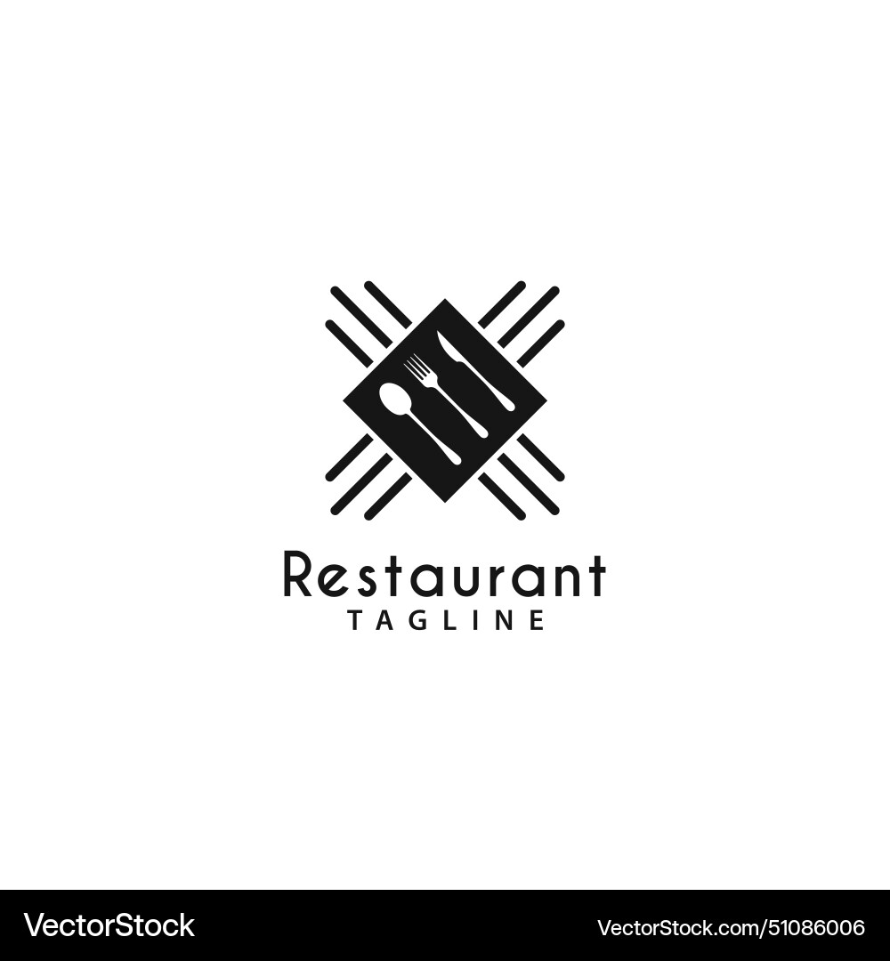 Eatery restaurant logo symbol design flat Vector Image