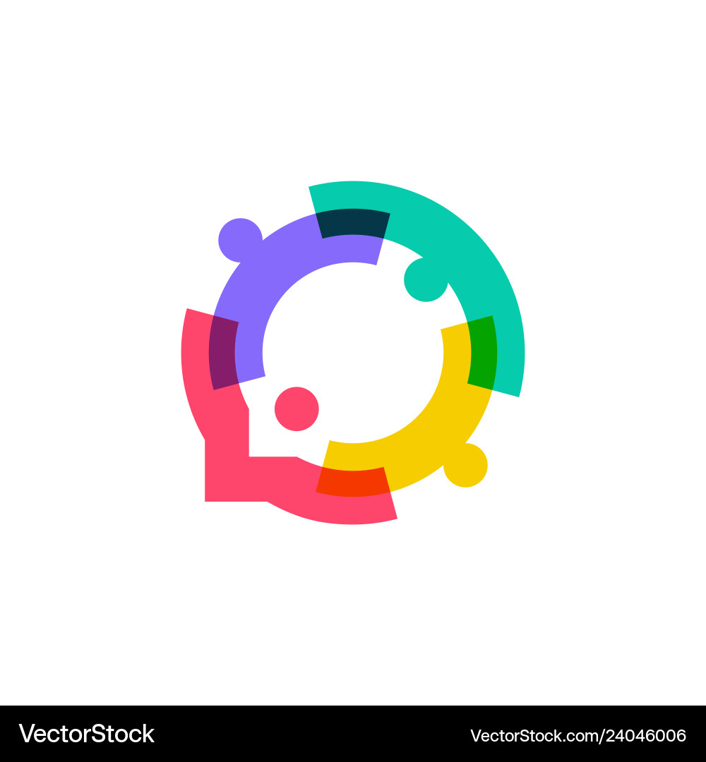 Human Connection & Unity Logo Royalty Free Vector Image