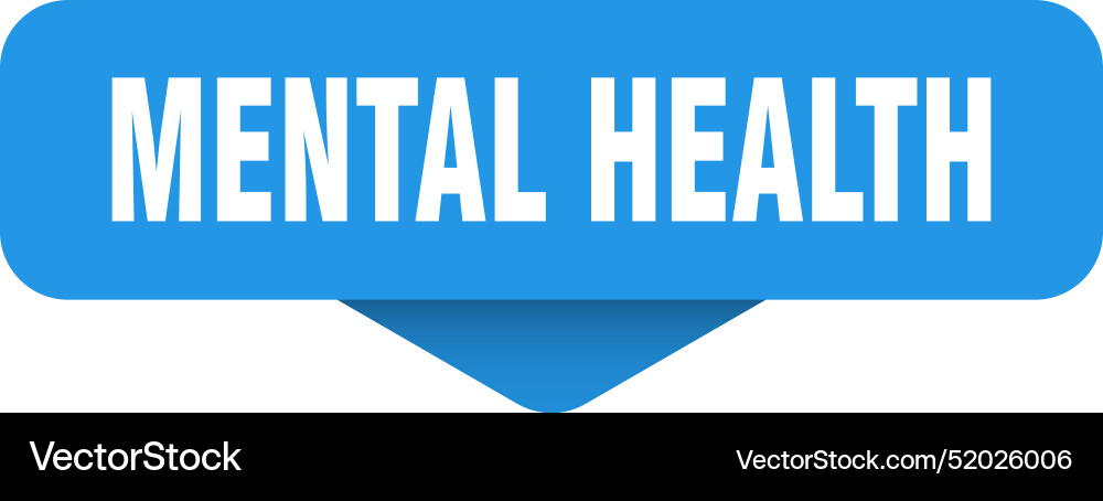 Mental health sticker sign Royalty Free Vector Image