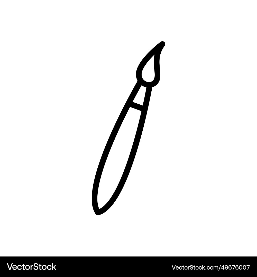 Artist Brush Line Icon Logo Royalty Free Vector Image