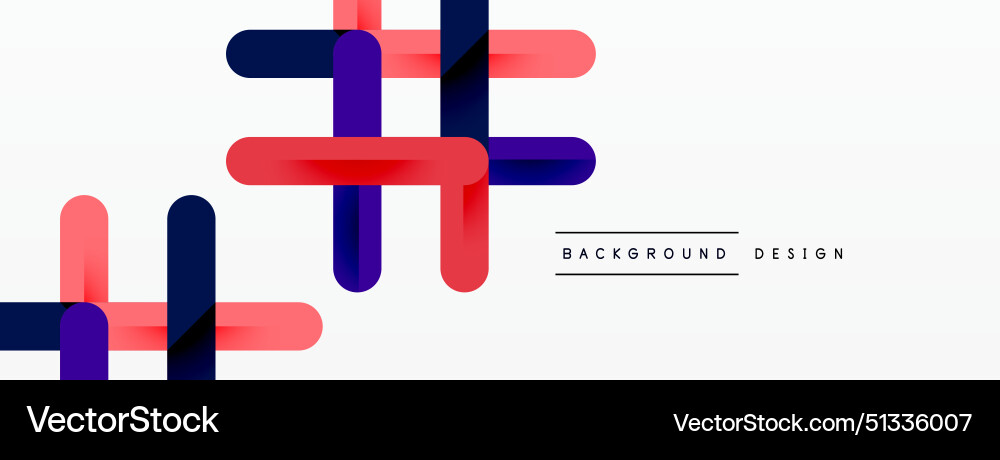 Colorful lines with shadows geometric background Vector Image