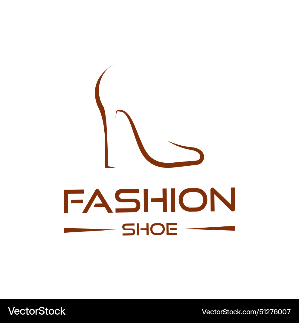 Fashion shoe logo design template Royalty Free Vector Image