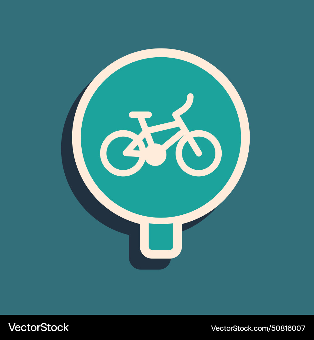 Green bicycle icon isolated on green background Vector Image