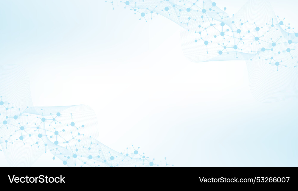 Molecular abstract structure background Royalty Free Vector