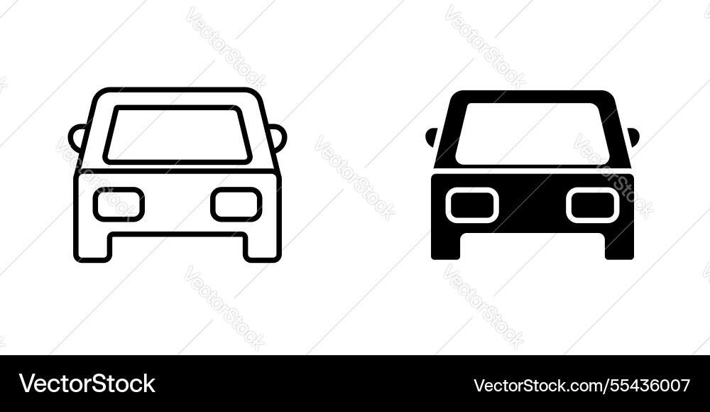 Taxi icons thin line designs Royalty Free Vector Image