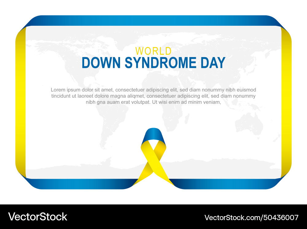 World down syndrome day background Royalty Free Vector Image