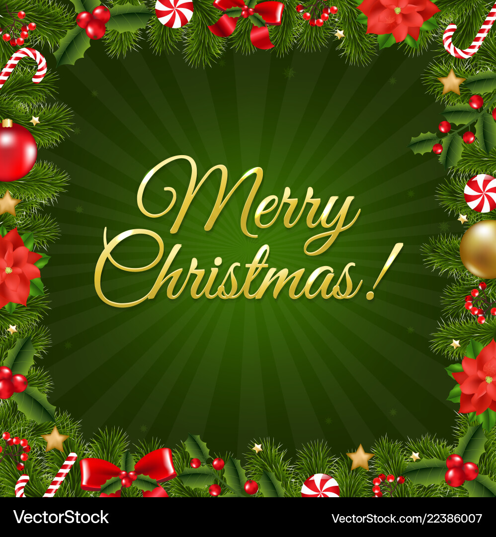 Xmas frame Royalty Free Vector Image - VectorStock