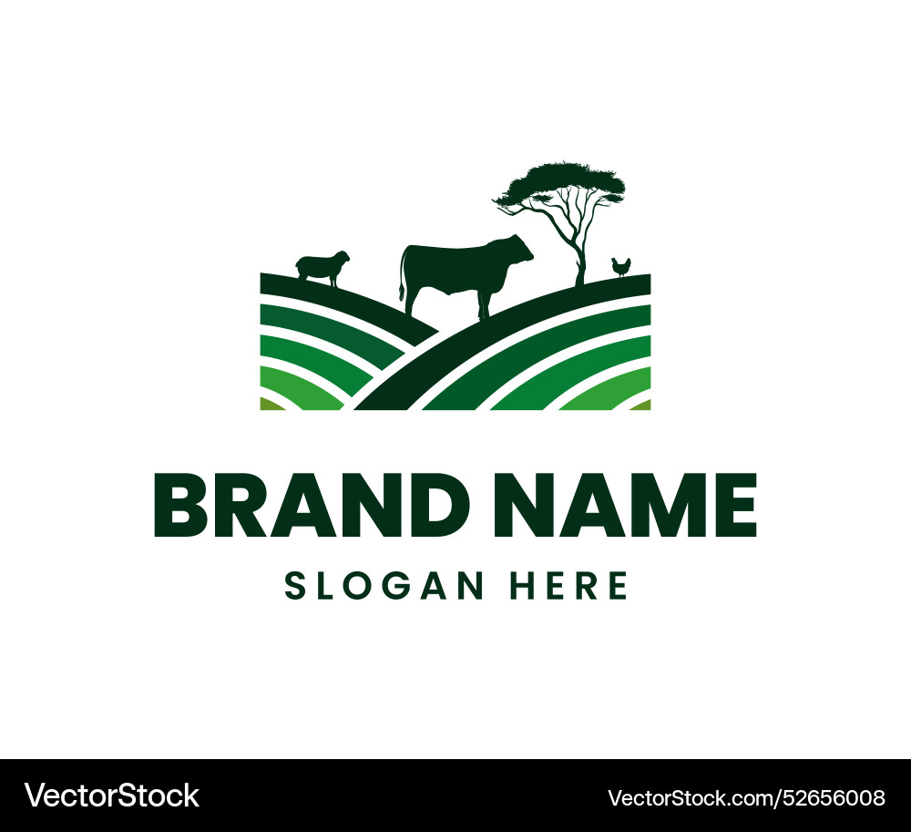 Animals farm logo or design concept Royalty Free Vector