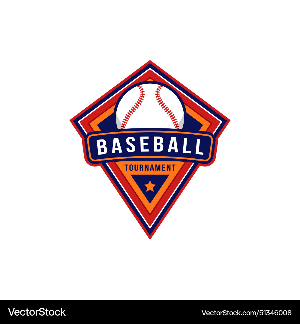 Baseball badge logo design Royalty Free Vector Image