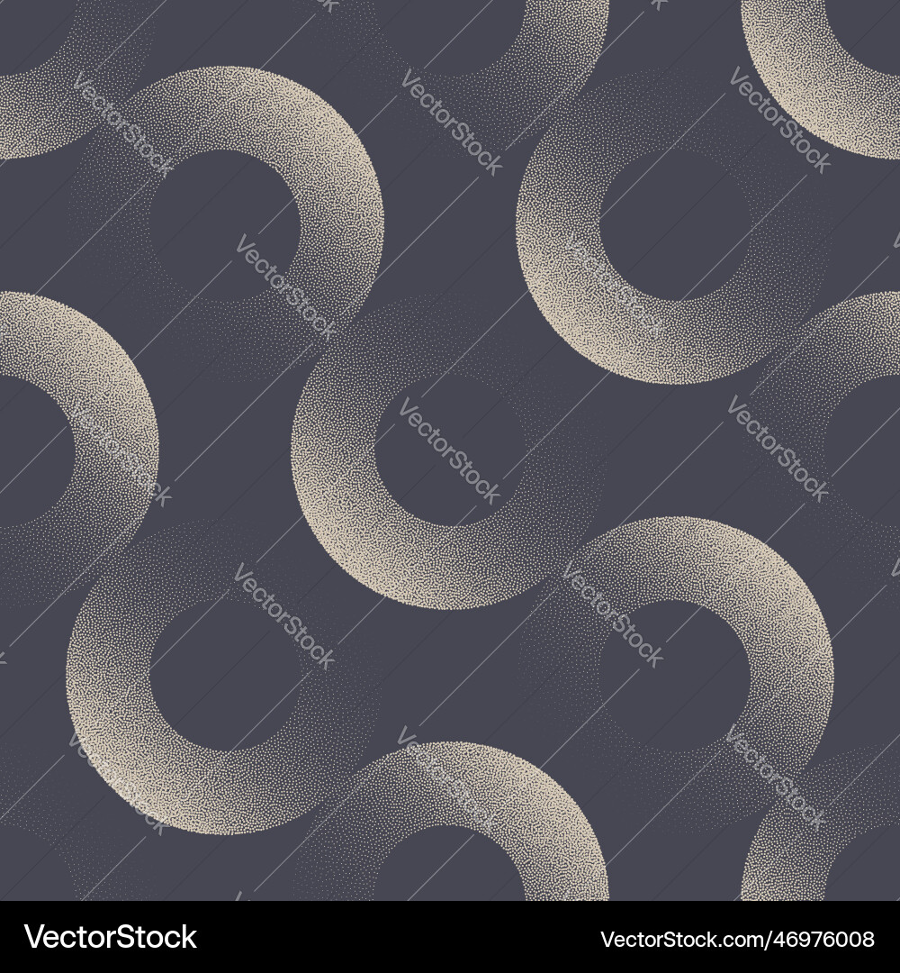 Bold circles fancy seamless pattern stipple Vector Image
