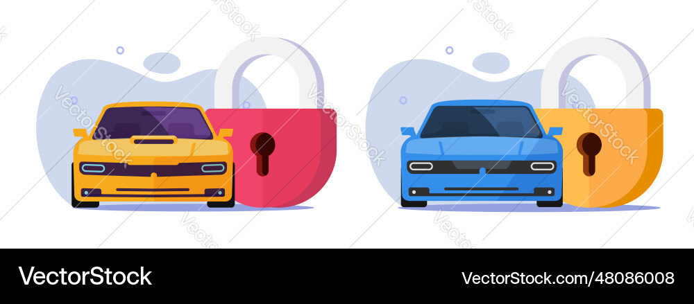 Car vehicle security lock alarm anti theft Vector Image