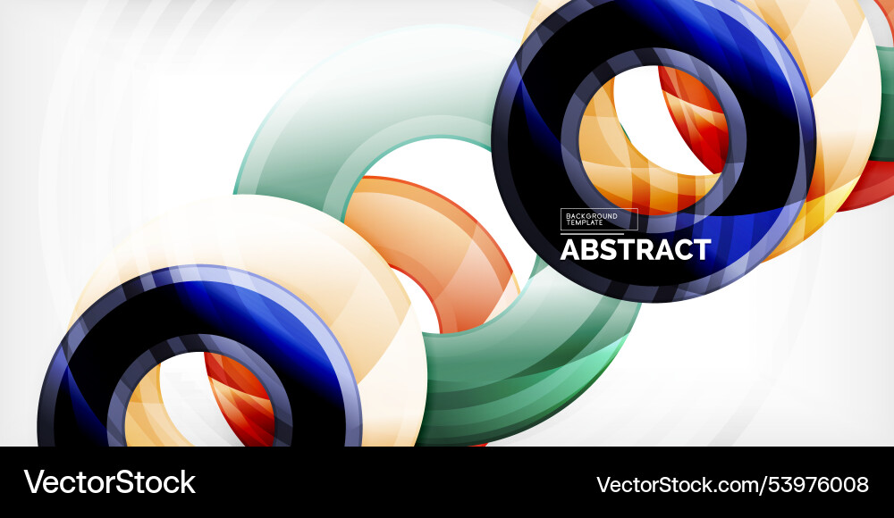 Circles round elements ring shapes premium Vector Image