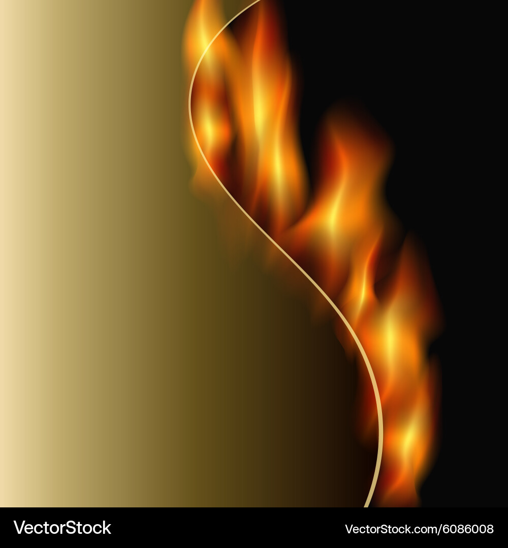 Curved fire Royalty Free Vector Image - VectorStock
