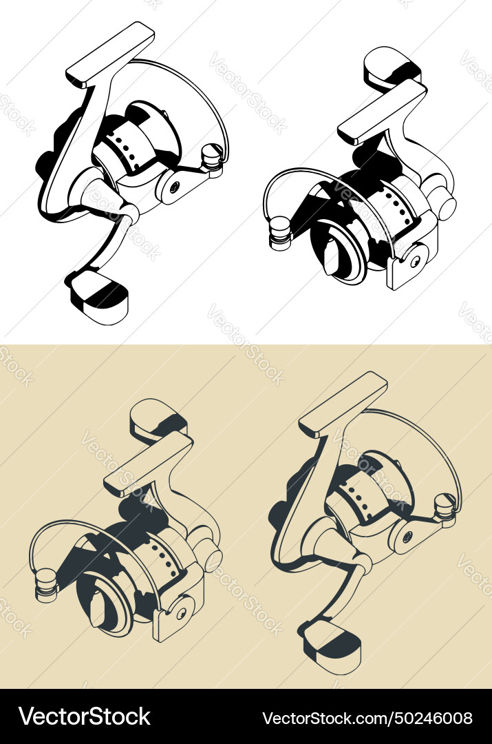 Fishing reel Royalty Free Vector Image - VectorStock