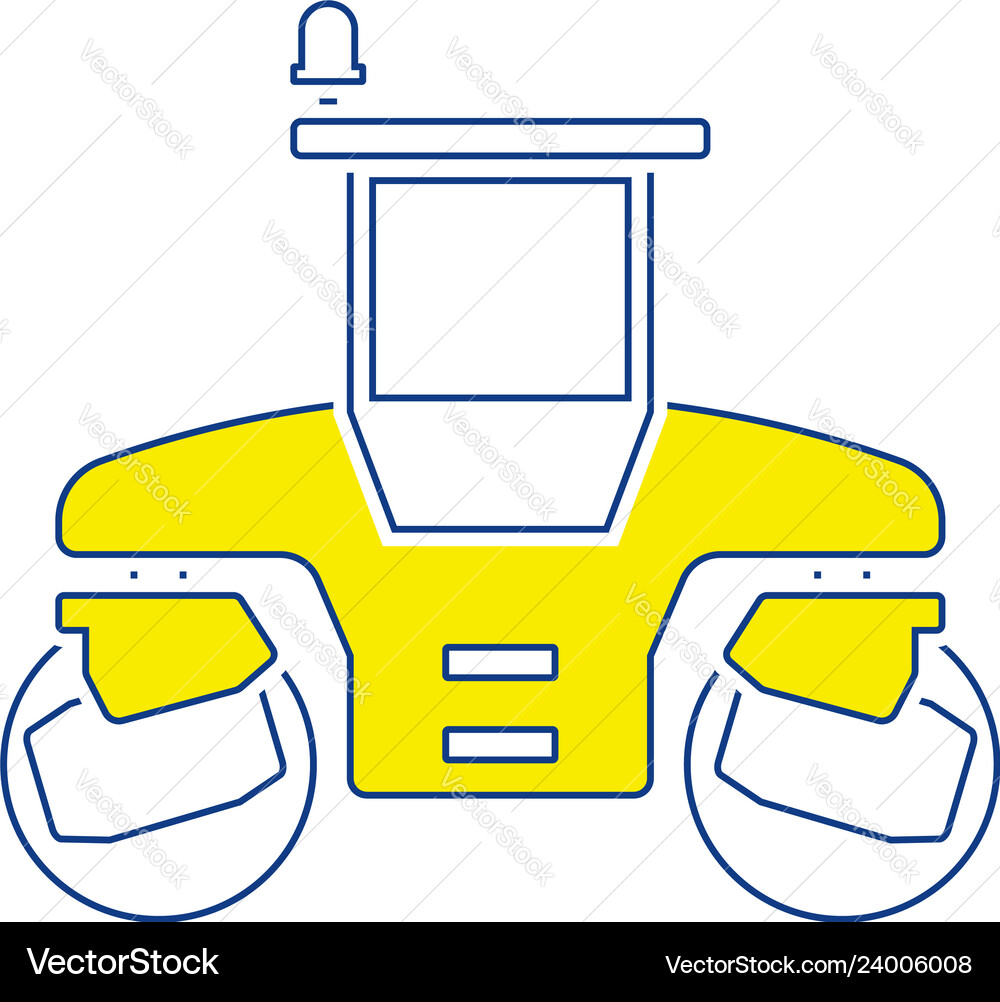 Icon of road roller Royalty Free Vector Image - VectorStock